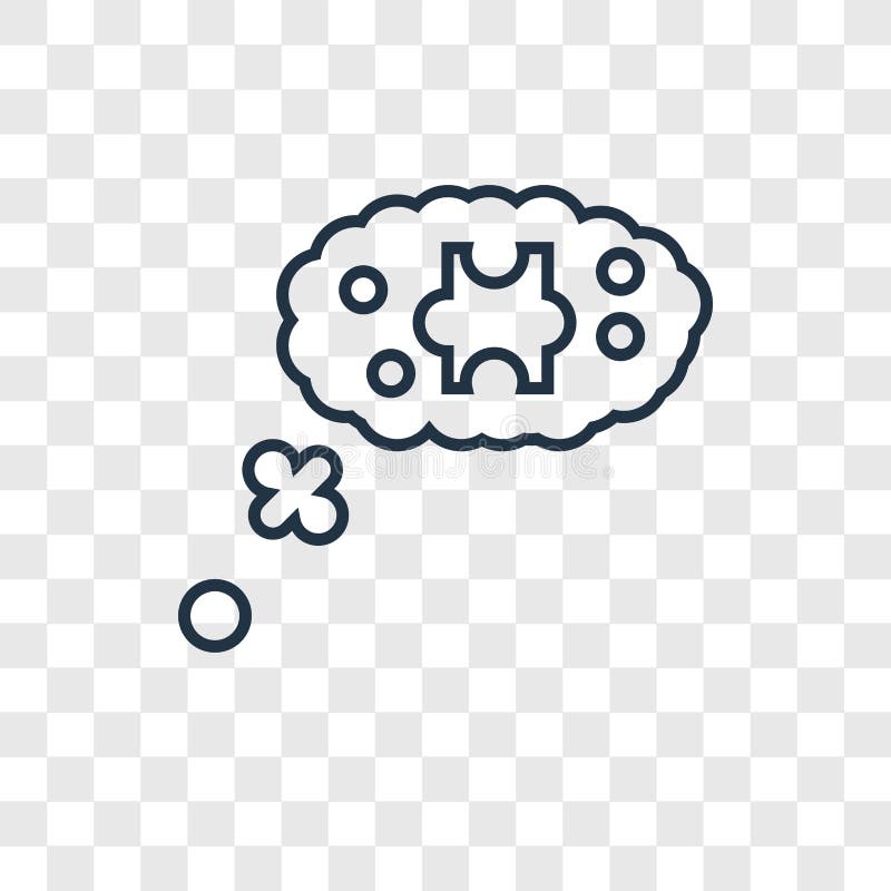 Problem Concept Vector Linear Icon Isolated on Transparent Background ...