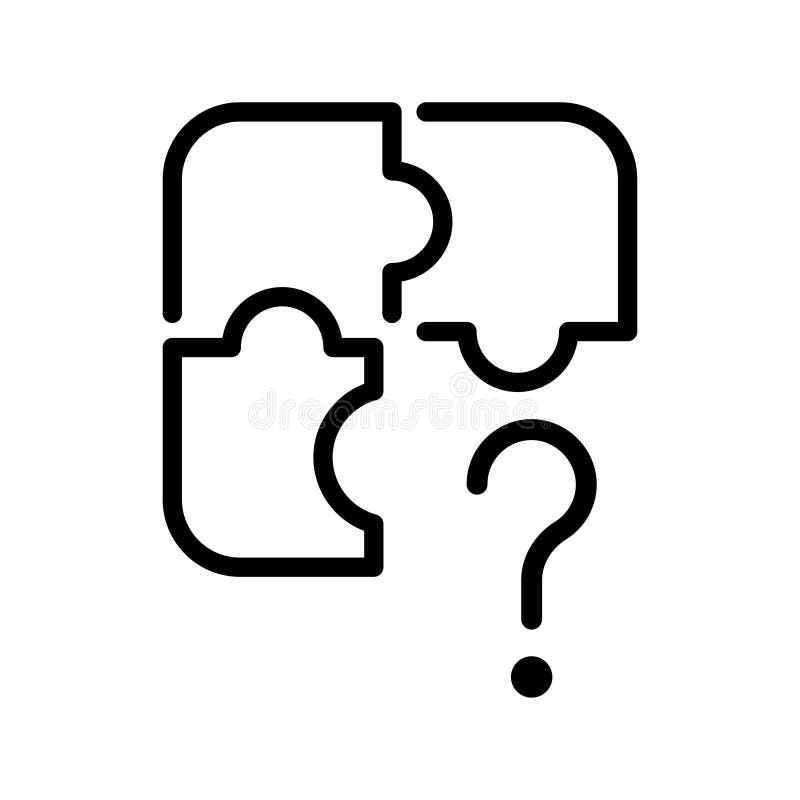 Problem confusion icon stock vector. Illustration of puzzle - 259286881