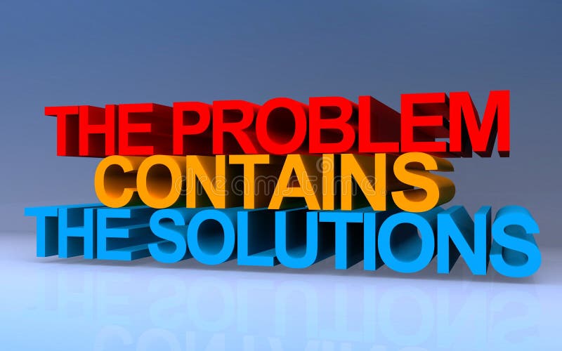 The Problem Contains the Solutions on Blue Stock Illustration ...