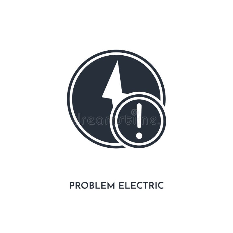 Problem Electric Icon. Simple Element Illustration. Isolated Trendy ...