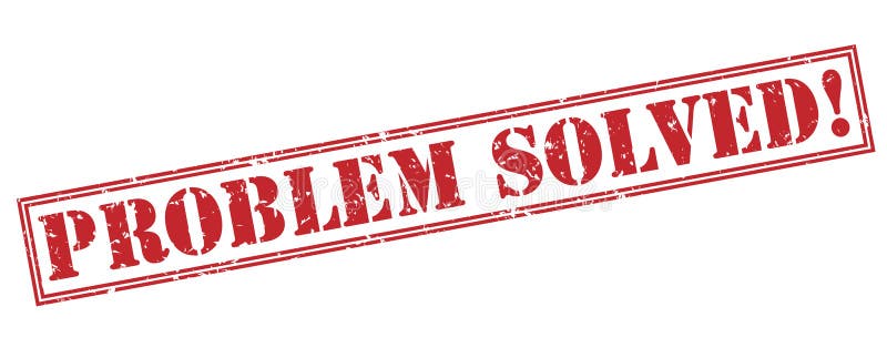 Problem Gelöst! Roter Stempel Stock Abbildung - Illustration von gelöst ...
