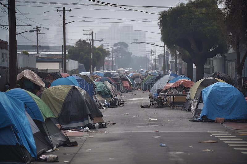 Problem of Homelessness. AI Generated Stock Illustration - Illustration ...