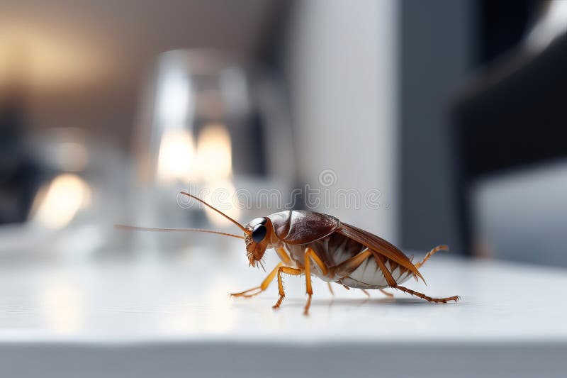 Cockroaches Living in the Kitchen. Large Ginger Cockroach on the ...