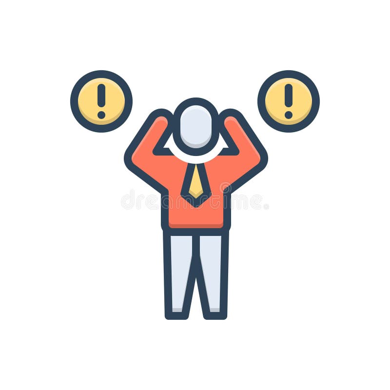 Color Illustration Icon for Problem, Issue and Exclamation Stock ...