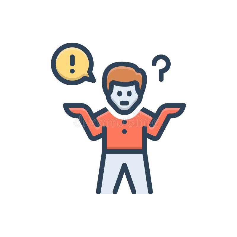 Color Illustration Icon for Problem, Issue and Confused Stock Vector ...
