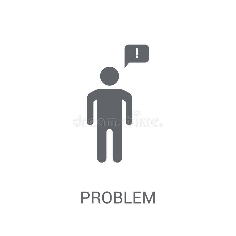 Problem Icon. Trendy Problem Logo Concept on White Background Fr Stock ...