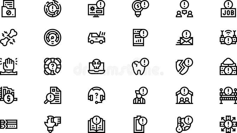 Problem Icons High-Quality Vector Icons Collection with Editable Stroke ...