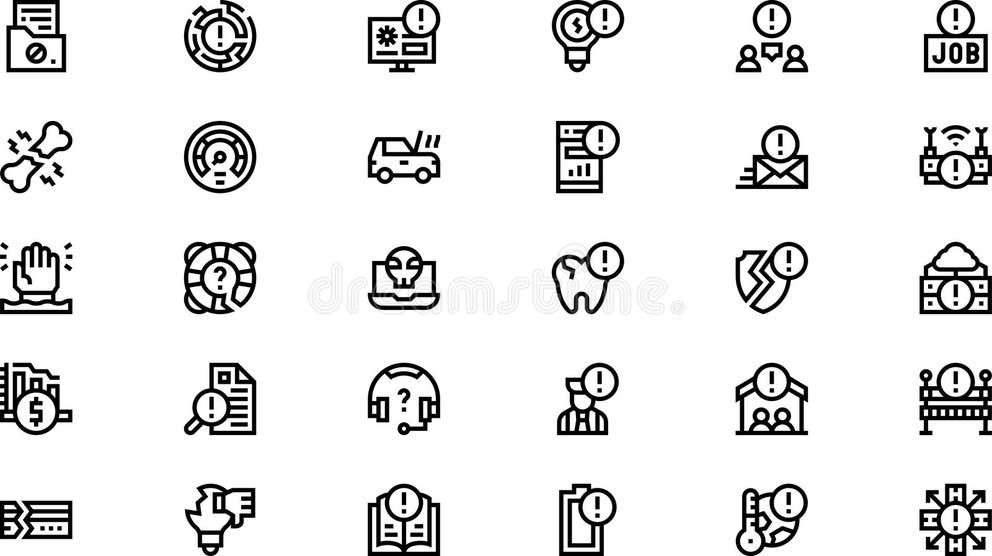 Problem Icons High-Quality Vector Icons Collection with Editable Stroke ...