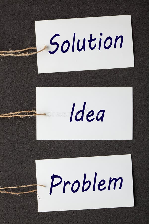 Problem idea and solution stock photo. Image of motivational - 40009192