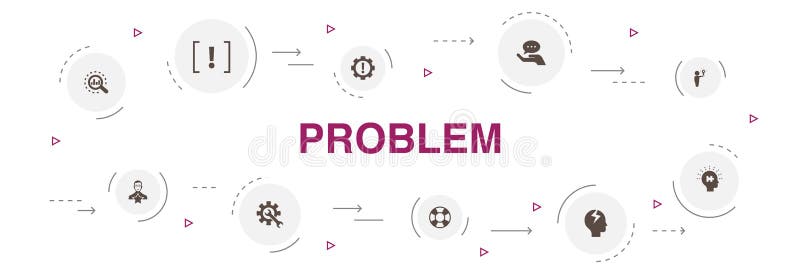 Problem Infographic 10 Option Template Stock Vector - Illustration of ...