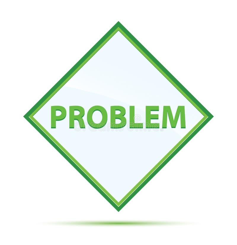 Problem Modern Abstract Green Diamond Button Stock Illustration ...