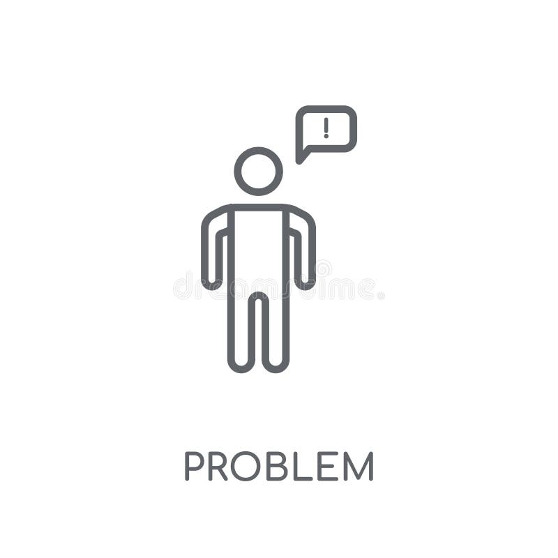 Problem Linear Icon. Modern Outline Problem Logo Concept on Whit Stock ...