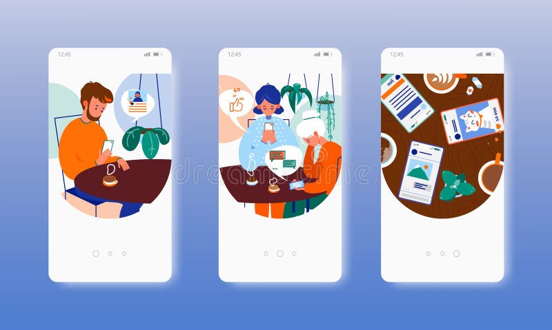 Addiction Mobile Application Banner Set. Idea of Medical Treatment ... Addiction Mobile Application Banner Set. Idea of Medical Treatment ...