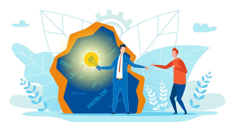 Problem Overcoming with Good Idea Vector Concept Stock Illustration ...