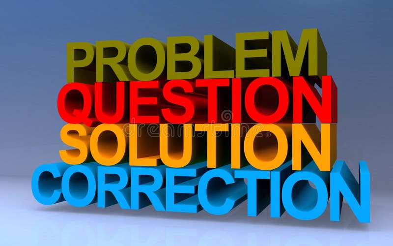 Problem Question Solution Correction Blue Stock Photos - Free & Royalty ...