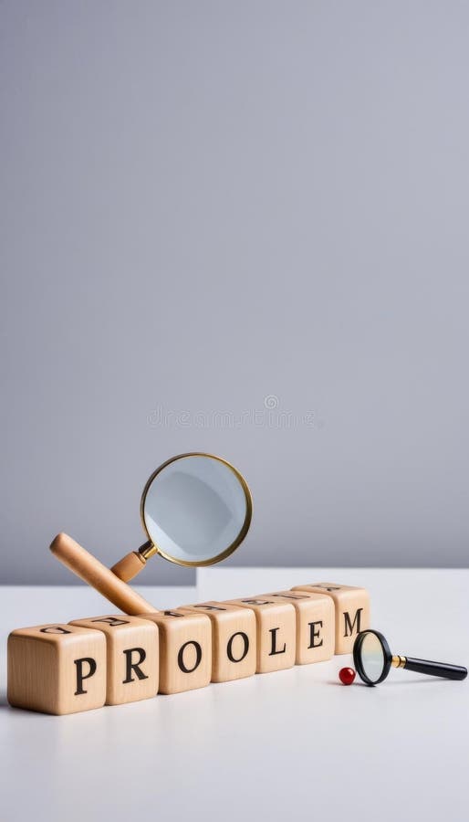 Problem Question Solving Root Glass Magnifying Wooden Analyze Concept ...