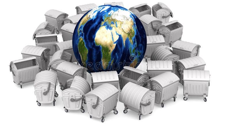 The Problem of Recycling on a Global Scale Stock Illustration ...