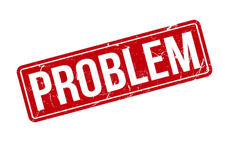 Problem Rubber Stamp. Red Problem Rubber Grunge Stamp Seal Vector ...