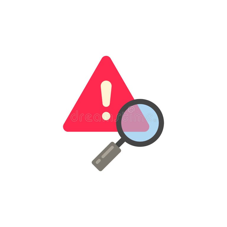 Problem Search Vector Icon Symbol Find Error Isolated on White ...