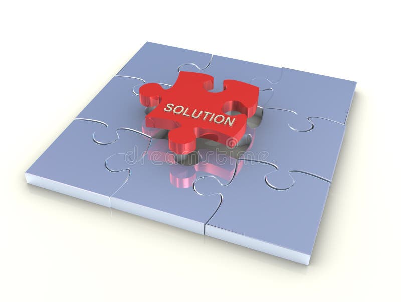 3d problem and solution stock illustration. Illustration of question ...