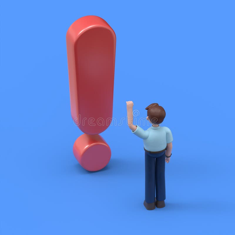 Problem and Solution Concept.3D Illustration of European Businesswoman ...