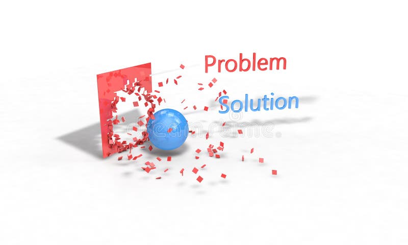 Problem and Solution Concept, 3d Render Stock Illustration ...