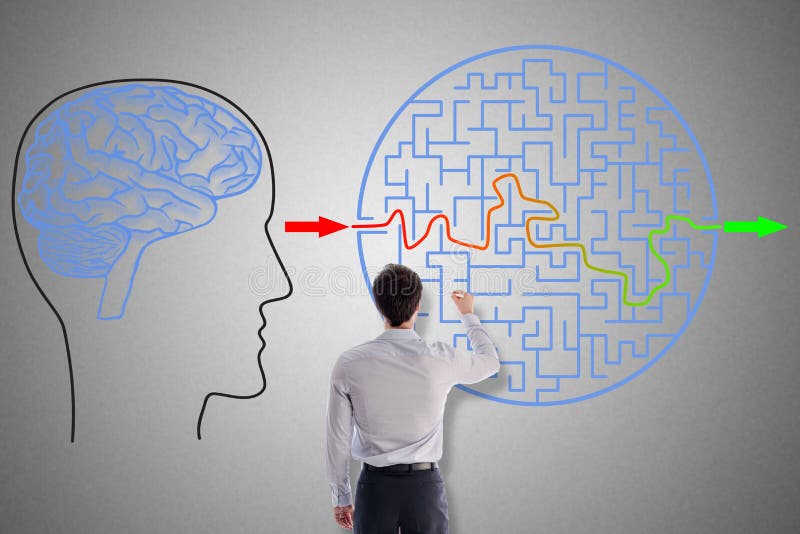 Problem and Solution Concept Drawn by a Man Stock Illustration ...
