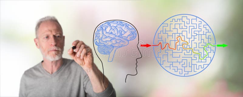 Man Drawing Problem and Solution Concept Stock Photo - Image of ...