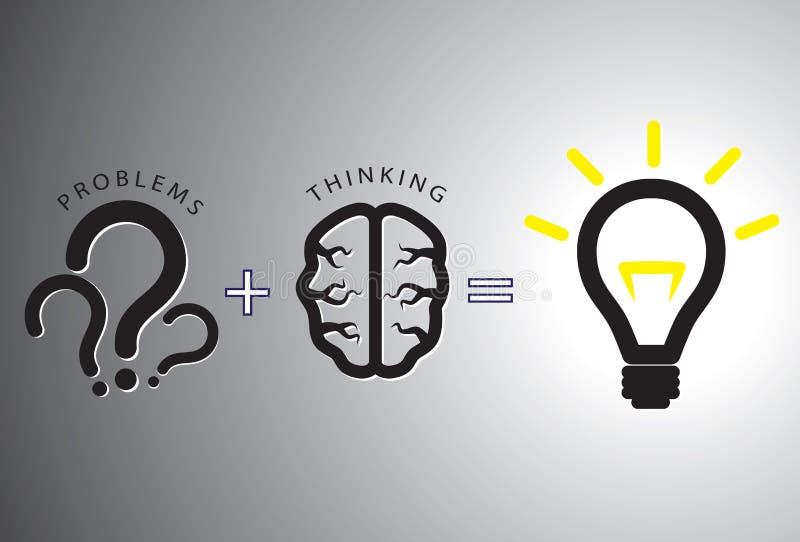 Problem Solution Concept - Solving it Using Brain Stock Vector ...