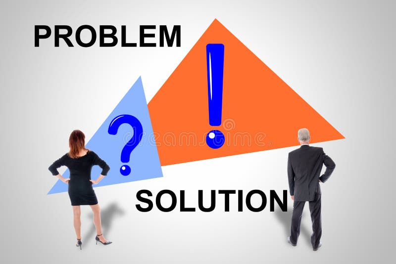 Problem and Solution Concept Watched by Business People Stock Image ...