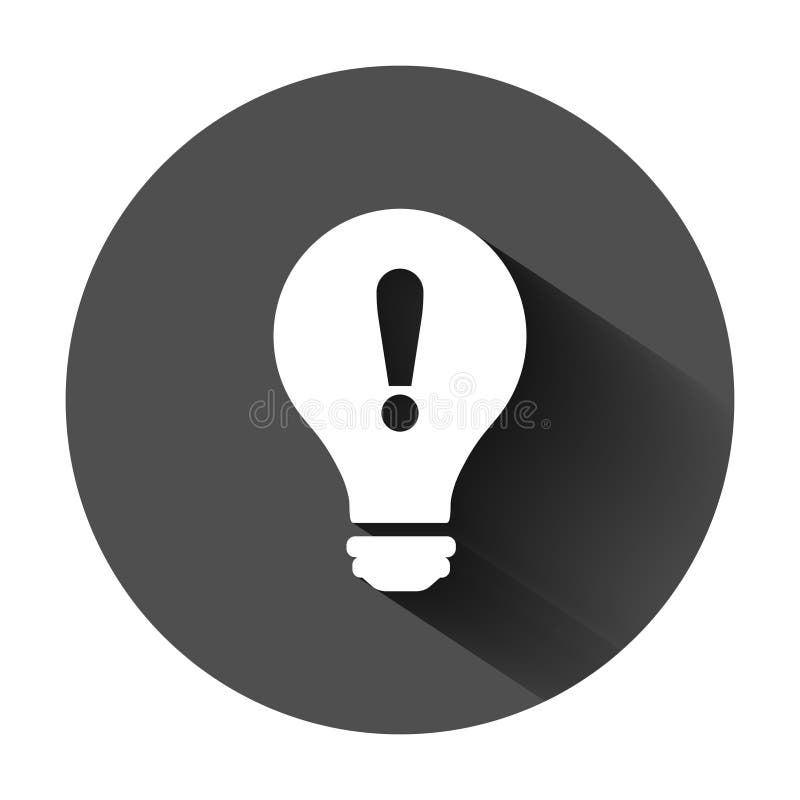 Problem Solution Icon in Transparent Style. Light Bulb Idea Vector ...
