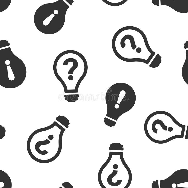 Problem Solution Icon in Comic Style. Light Bulb Idea Vector Cartoon ...