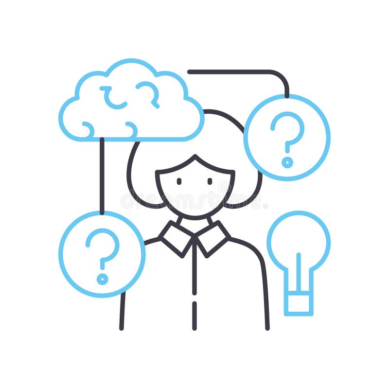 Problem Solution Line Icon, Outline Symbol, Vector Illustration ...