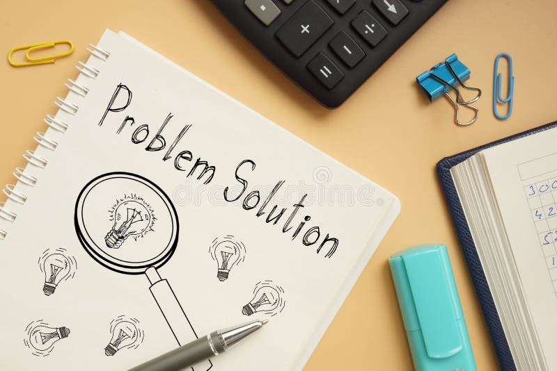 Problem Solution is Shown Using the Text Stock Image - Image of ...