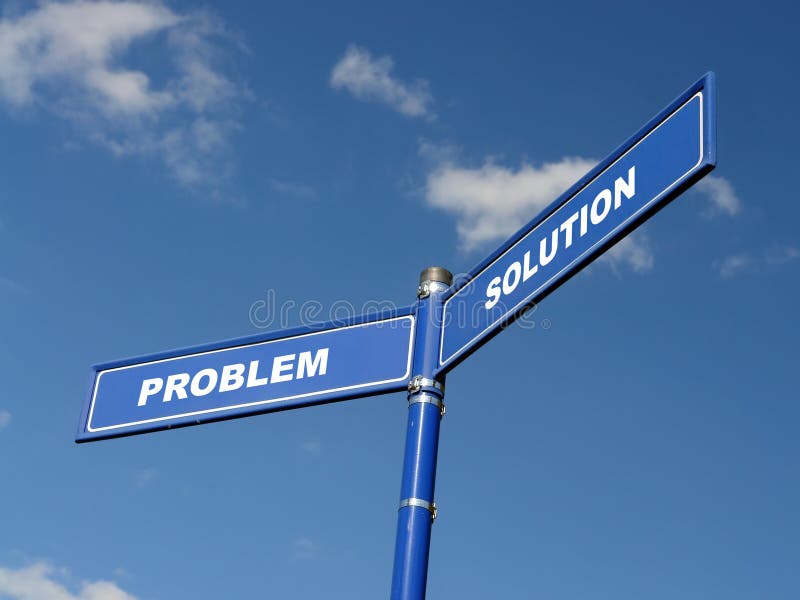Problem and Solution Signpost Stock Image - Image of signpost, outdoors ... Problem and Solution Signpost Stock Image - Image of signpost, outdoors ...