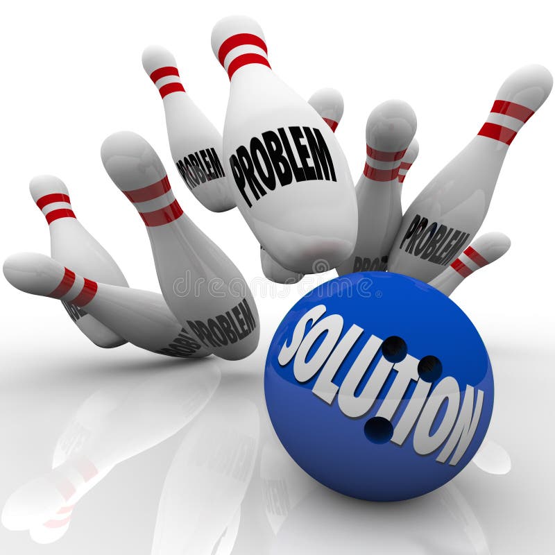 Problem Solution Solved Bowling Ball Pins Stock Illustration ... Problem Solution Solved Bowling Ball Pins Stock Illustration ...