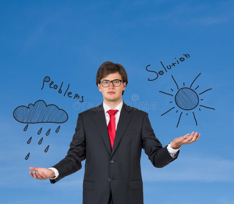 Problem and Solution Symbol Stock Illustration - Illustration of ...