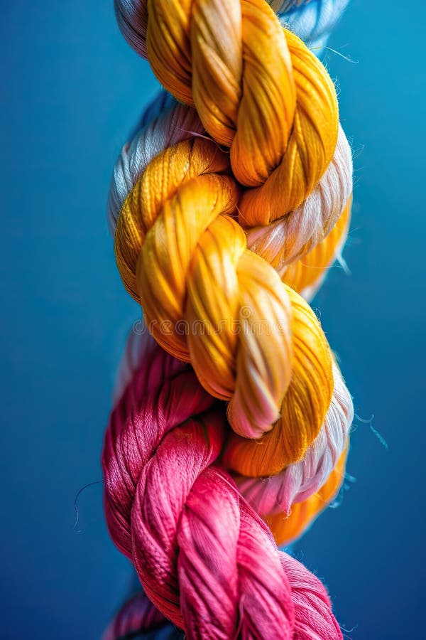 Problem Solution Team Work Concept, Colored Rope Knot Picture ...