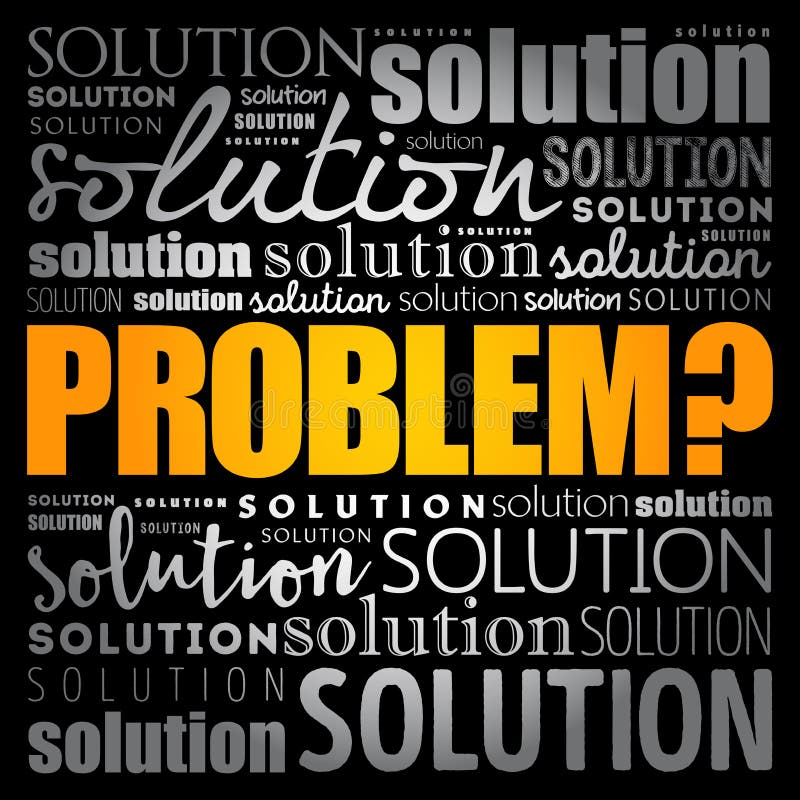 Problem and Solution Word Cloud Collage Stock Illustration ...