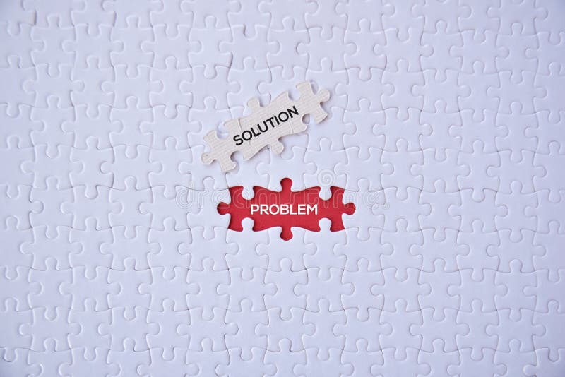 `Problem and Solution` Word on White Puzzles Flat Lay Concept. Stock ...