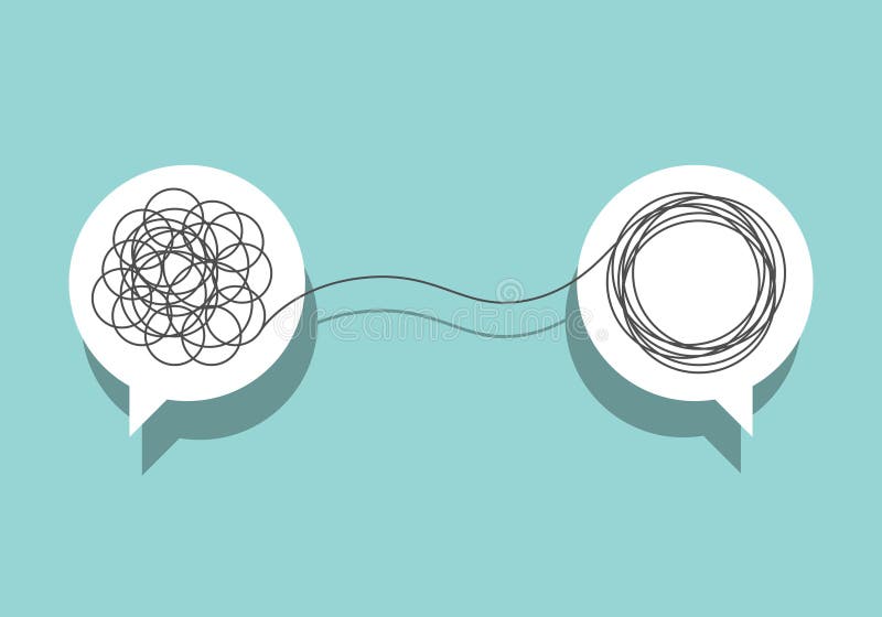 Problem Solve Communication Speech Bubble Stock Illustration ...