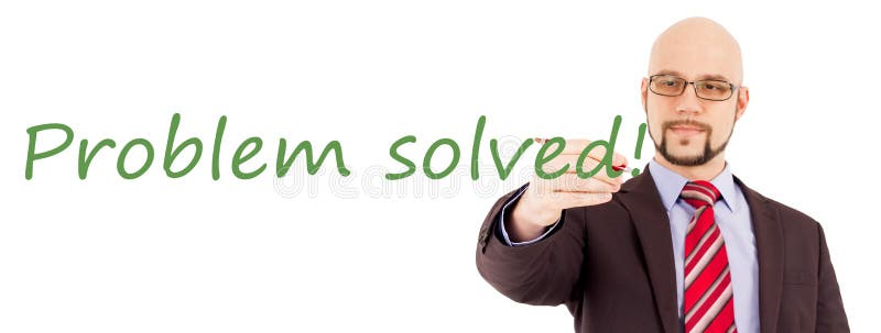 Problem solved stock image. Image of graphic, casual - 93704547
