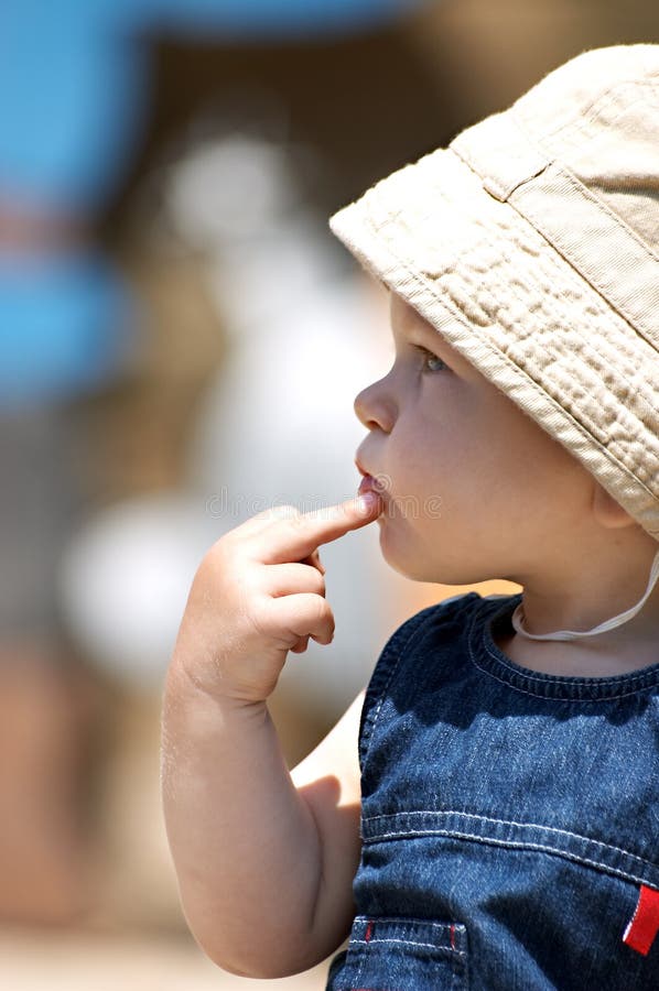 Problem solving stock image. Image of toddler, blond, emotion - 2654955