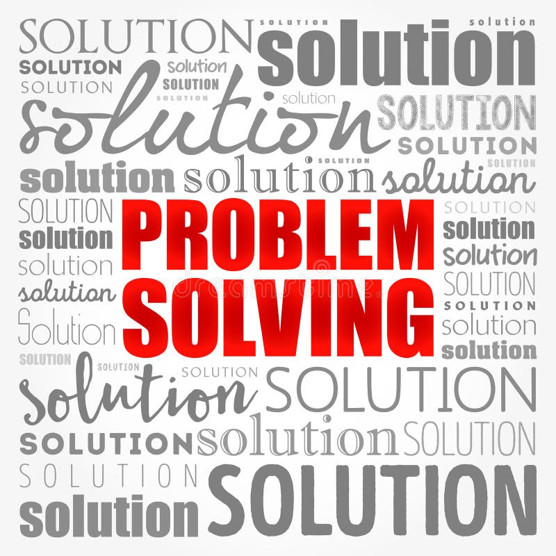 Problem Solving Aid Word Cloud Collage, Business Concept Stock ...
