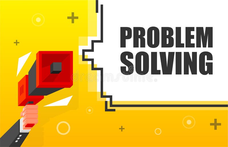 Problem Solving Banner Template. Marketing Flyer with Megaphone ...