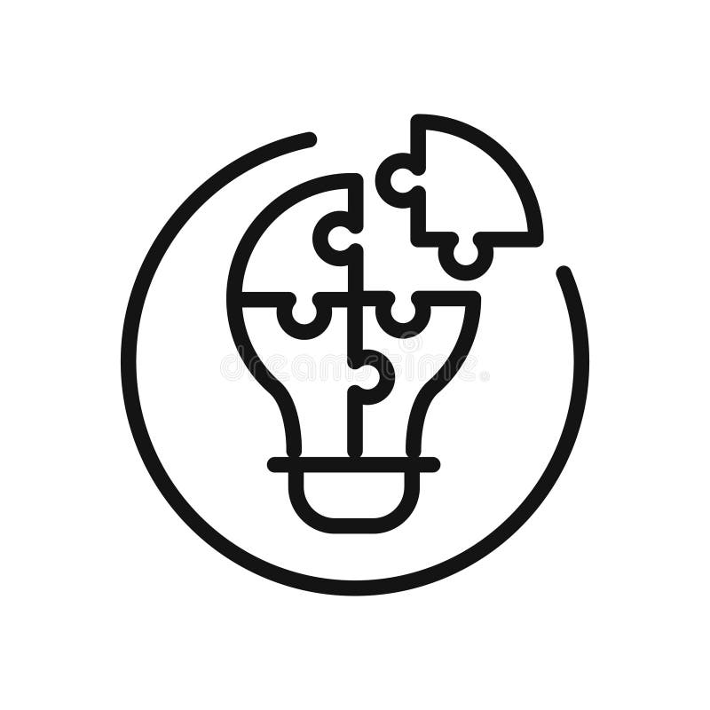 Problem Solving Black and White Illustration Stock Vector ... Problem Solving Black and White Illustration Stock Vector ...