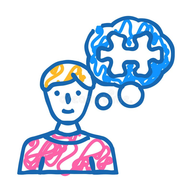 Problem Solving Business Process Icon Doodle Illustration Stock Vector ...