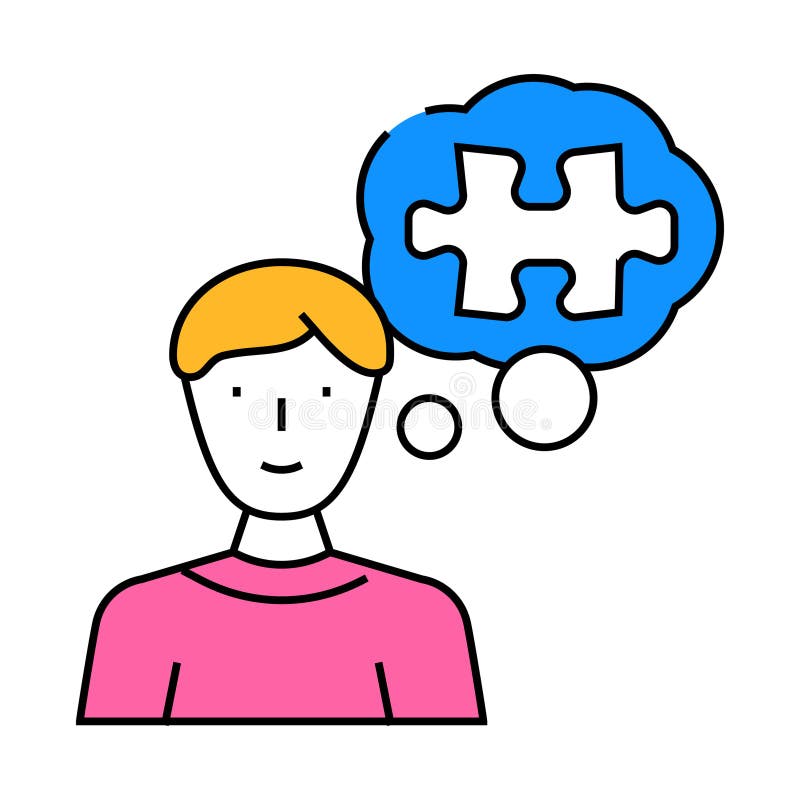 Problem Solving Business Process Icon Color Illustration Stock Vector ...