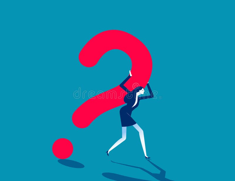 Problem Solving, Businessmen Struggling To Move Huge Question Marks ...