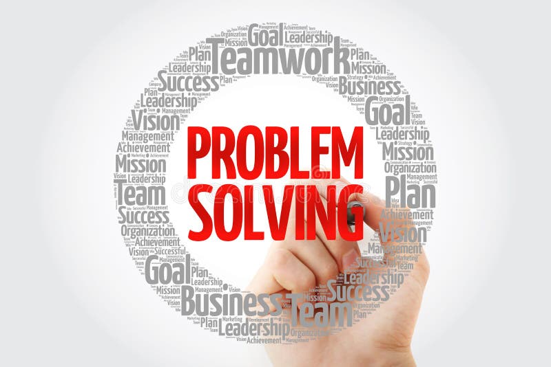 Problem Solving Circle Word Cloud Stock Photo - Image of question ...